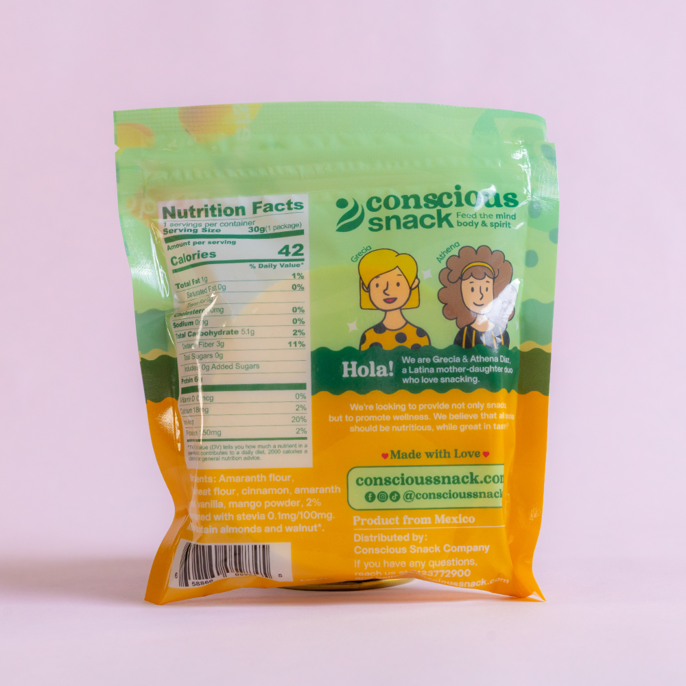 Conscious Snack Obleas Mango Amaranth Wafers (1.05 oz) | Snackever