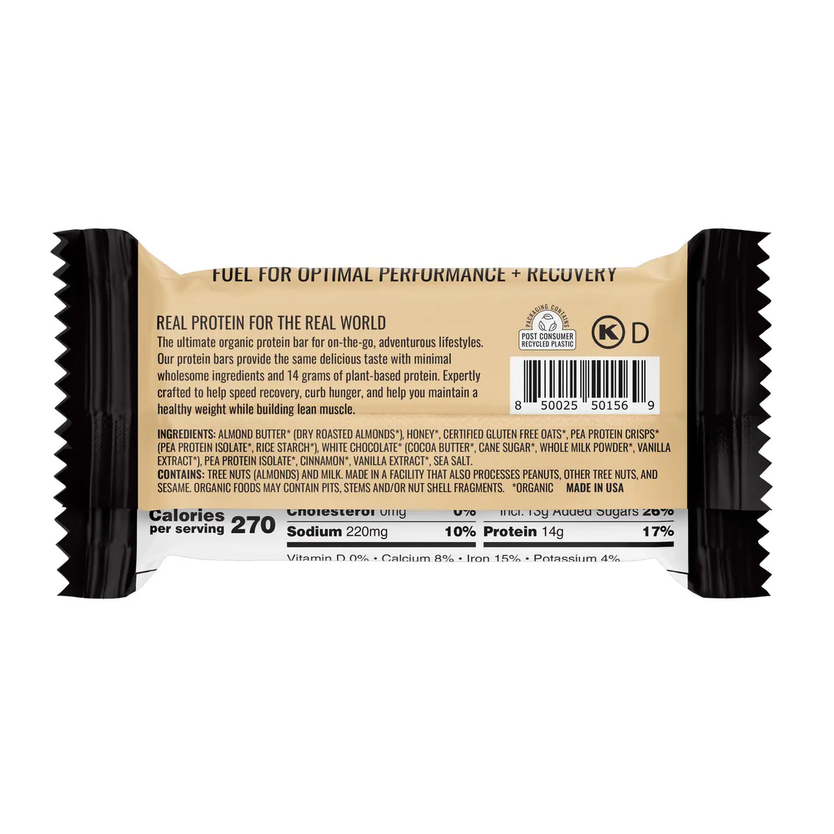 Kate's Real Food Snickerdoodle Protein Bar | Snackever