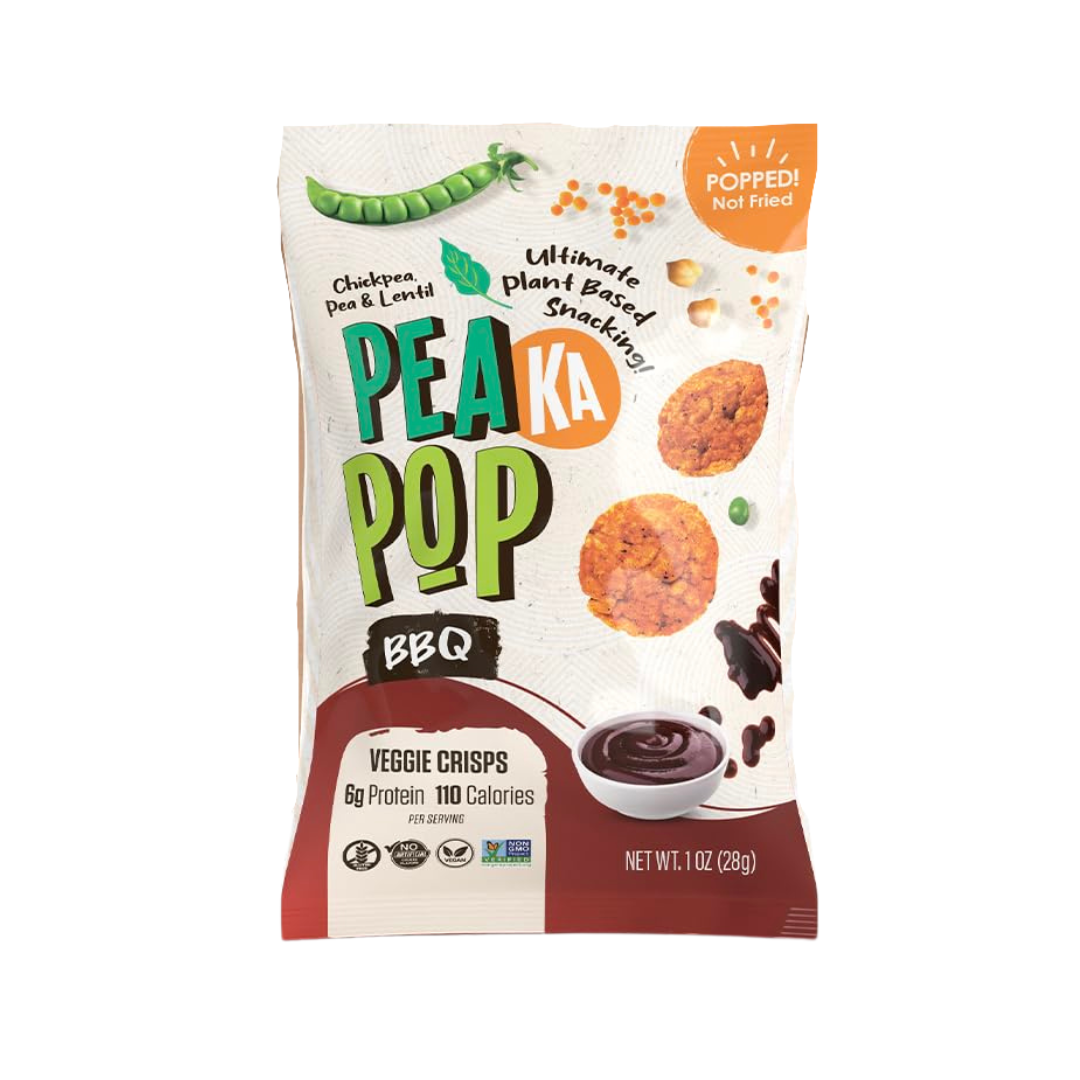 PeaKaPop | Veggie Crisps BBQ 1oz | Gluten-Free Vegan – Snackever
