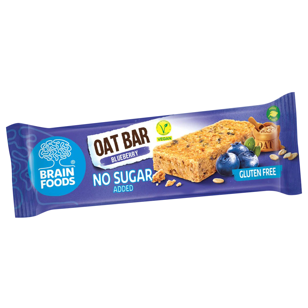 Brain Foods | Blueberry Oat Bar Vegan Gluten Free – Snackever
